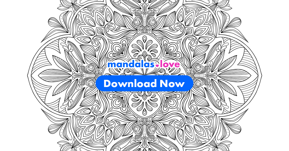 Complex Lines Tropical Leaves Mandala Coloring Page - Lush Intricate Design