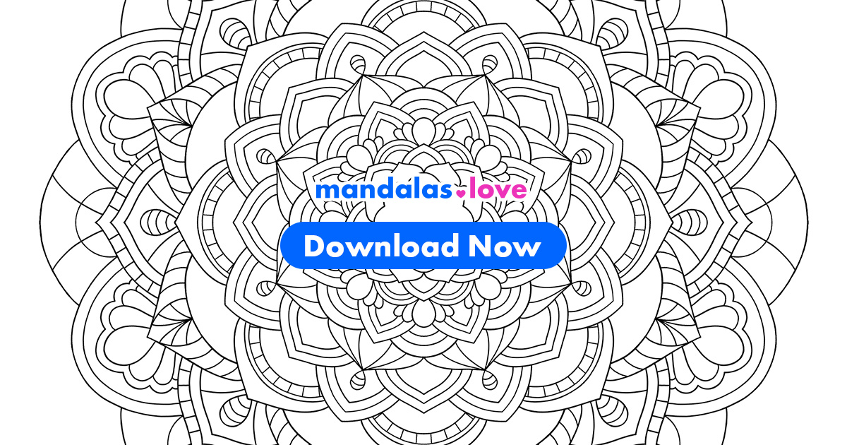 Free Ornate Floral Mandala Coloring Page - Printable PDF Download