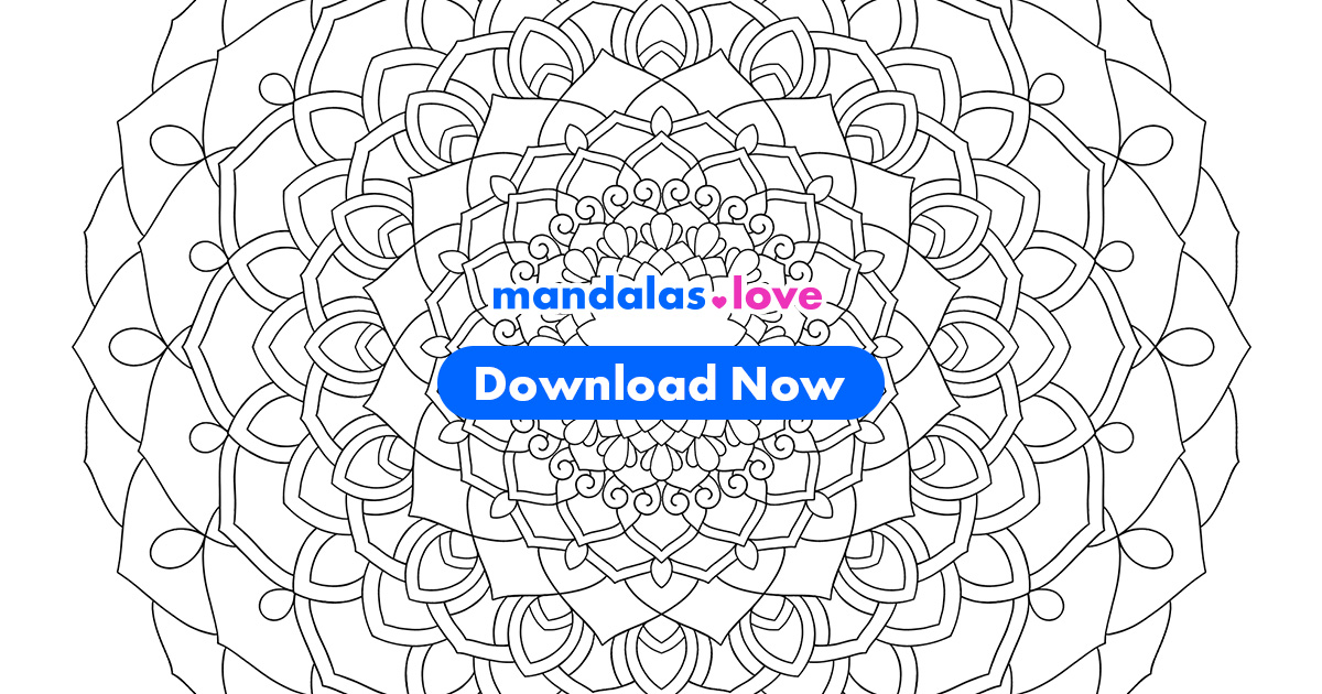 Free Lotus Mandala Coloring Page - Multi-Layer Flower Design PDF